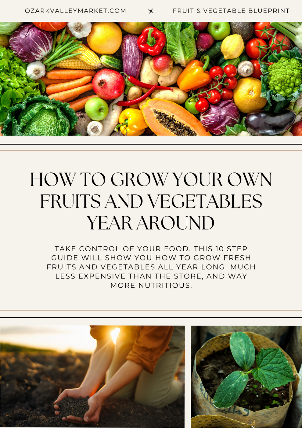 E-Book Digital Download: How to Grow Your Own Fruits and Vegetables Ye ...